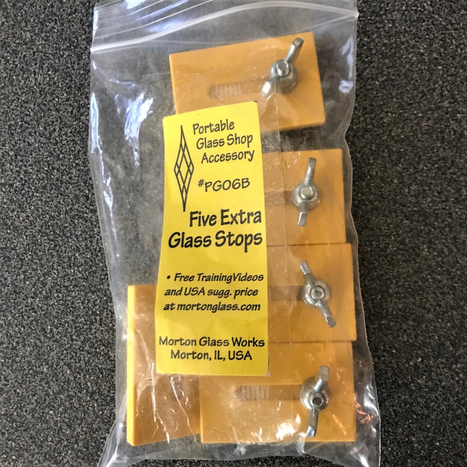Morton (5 piece) Glass Stops extra Blocks for perfect cutting PG06B18 ...