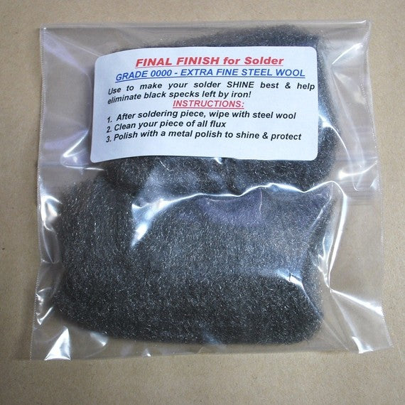 Super Fine Steel Wool (2 Pads) - Solder Polish Finishing Tool – Robin's ...